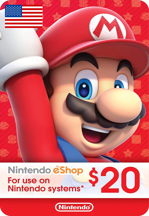 Купить Nintendo eShop gift card, карты пополнения Nintendo Switch